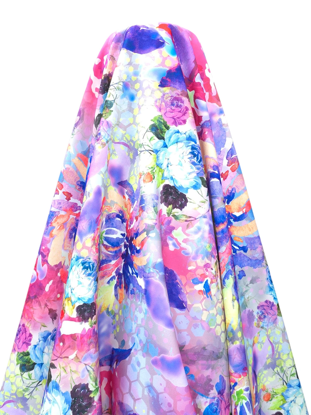 Triplu voal barbie abstract nuante de violet