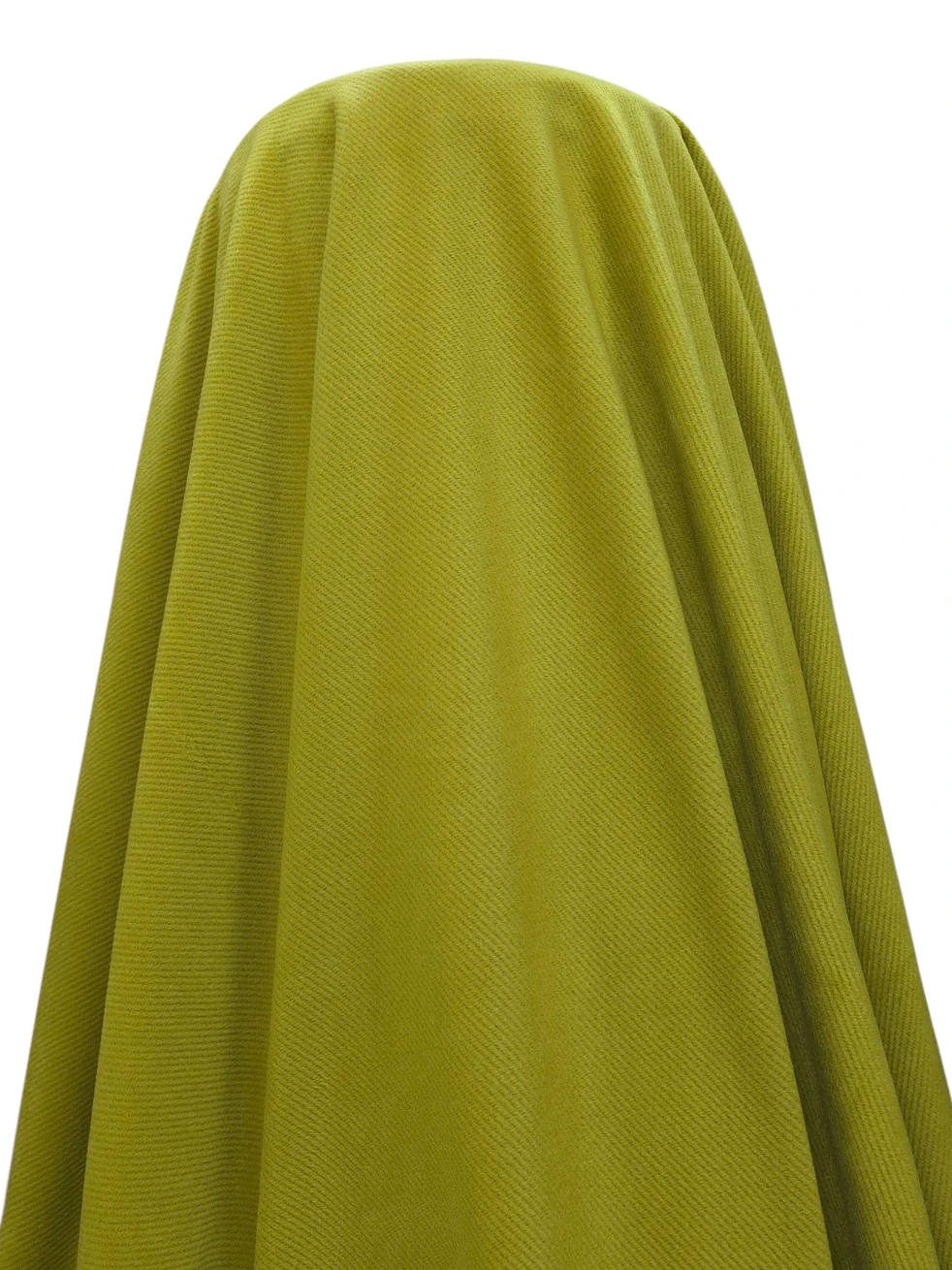 Stofă groasă velur raiat verde lime