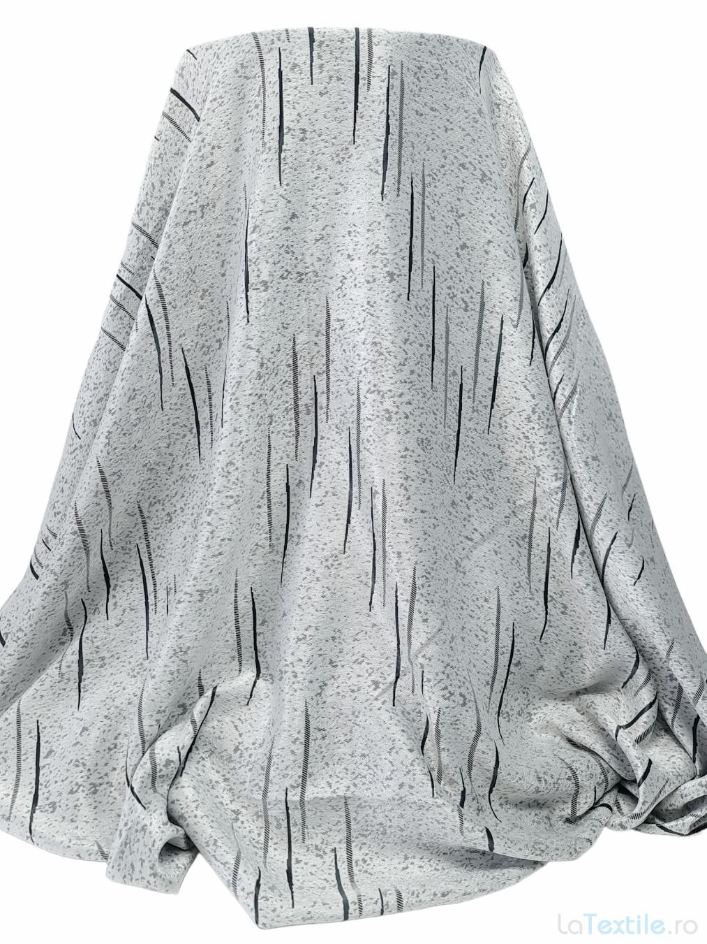 Material draperie cu 2 fete liniute negre