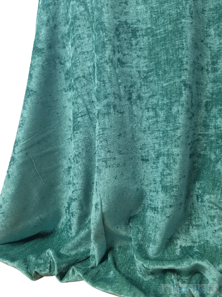 Material draperie Chenille verde turcoaz