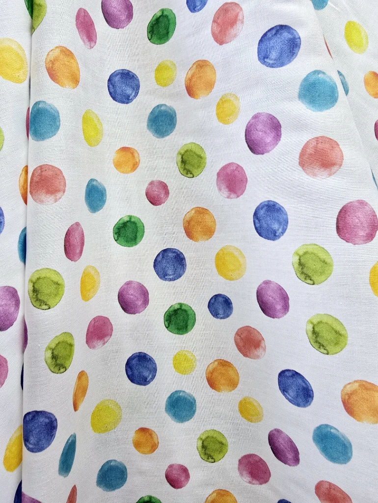 Bumbac imprimat buline multicolor